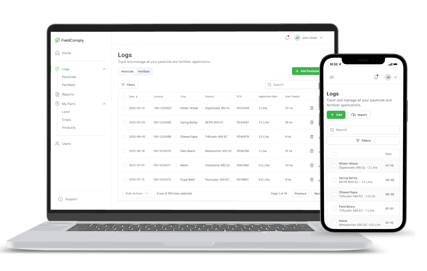 fieldcomply-smart-logs-export